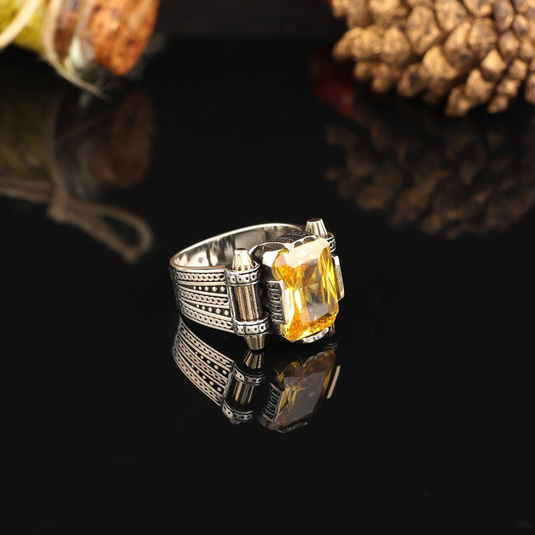 Tiger Eye Stone Ring , Tiger Eye Gemstone Ring , Turkısh Handmade 925k ...