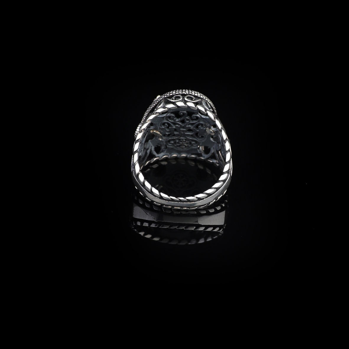 Mystical Serpent Onyx and Sterling Silver Snake Ring , Onyx Seduction ...