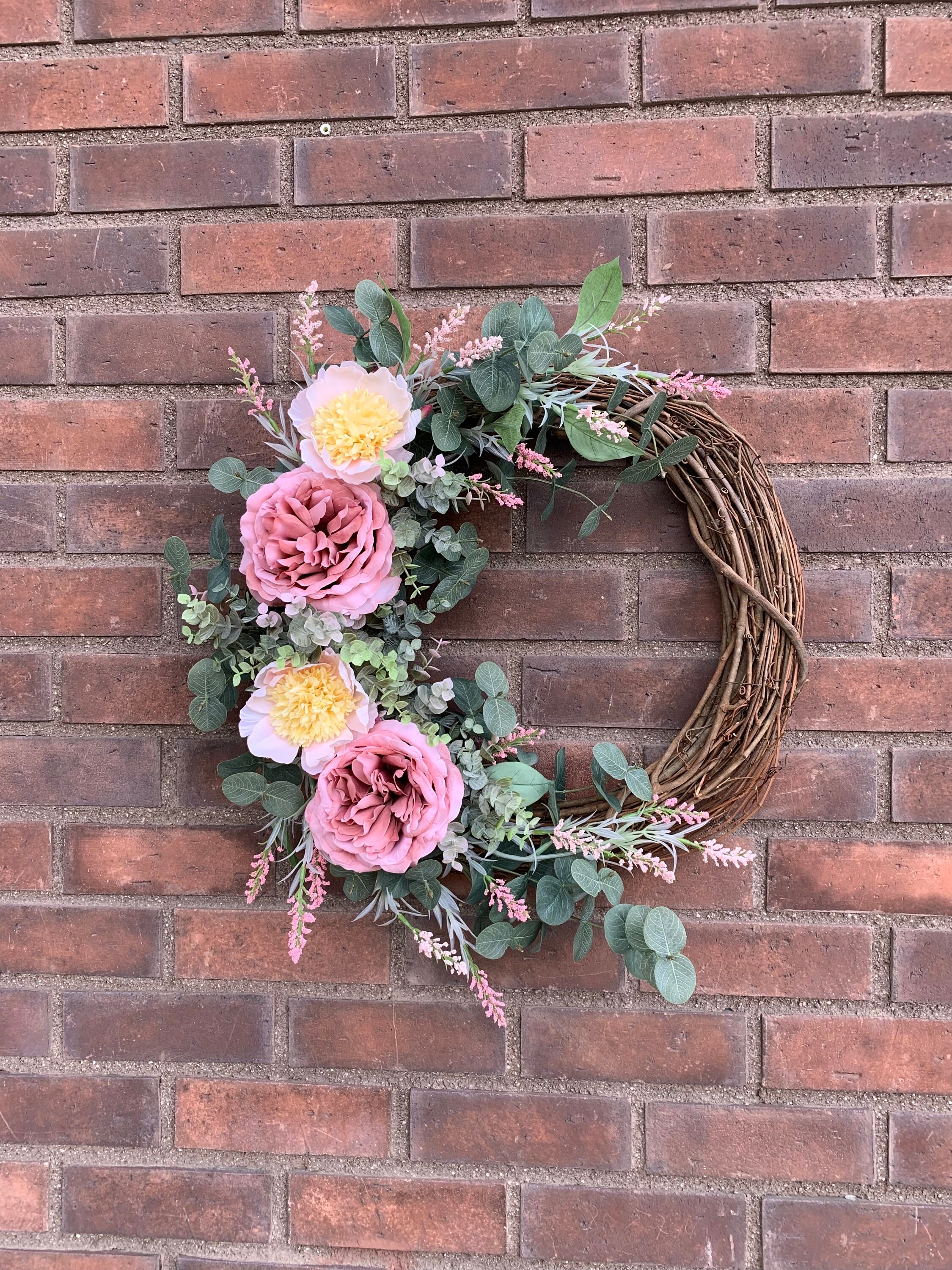 Peony Wreath, Spring Wreath, Front Door Wreath - Etsy