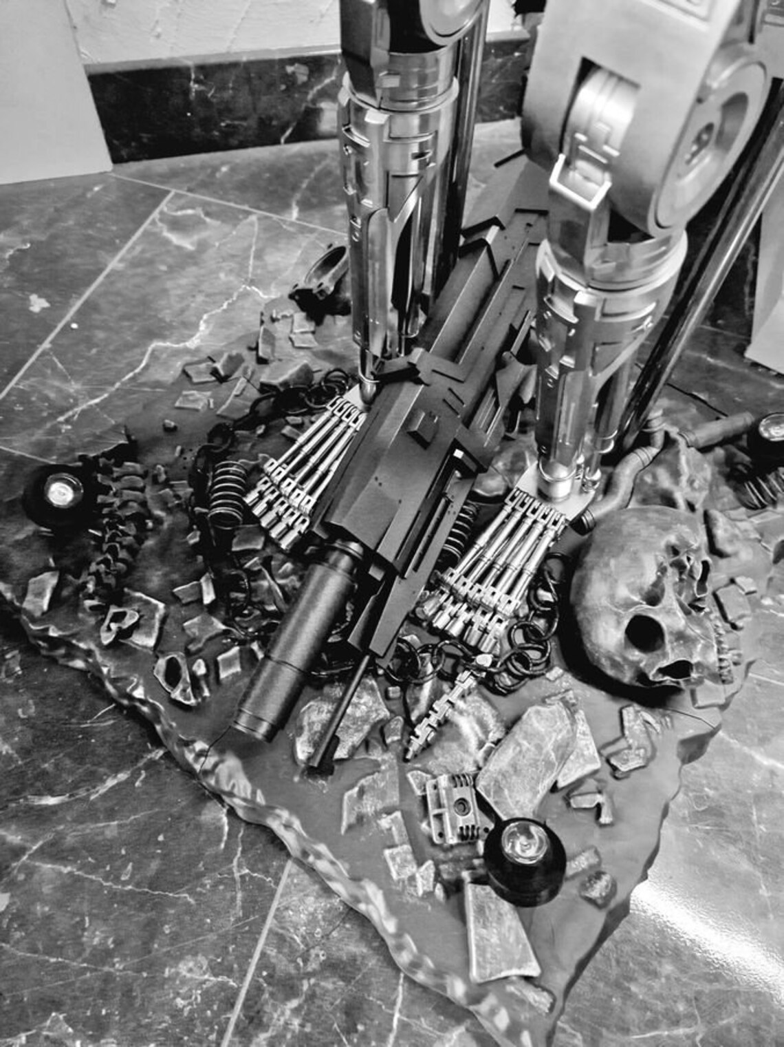 Terminator Statue With Illuminated Base and Sound, Approx. 100 Cm High ...