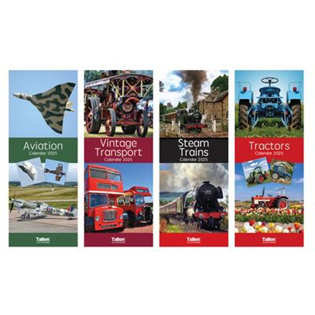 Slim 2025 Transport Calendars Choose From Steam Trains, Vintage ...