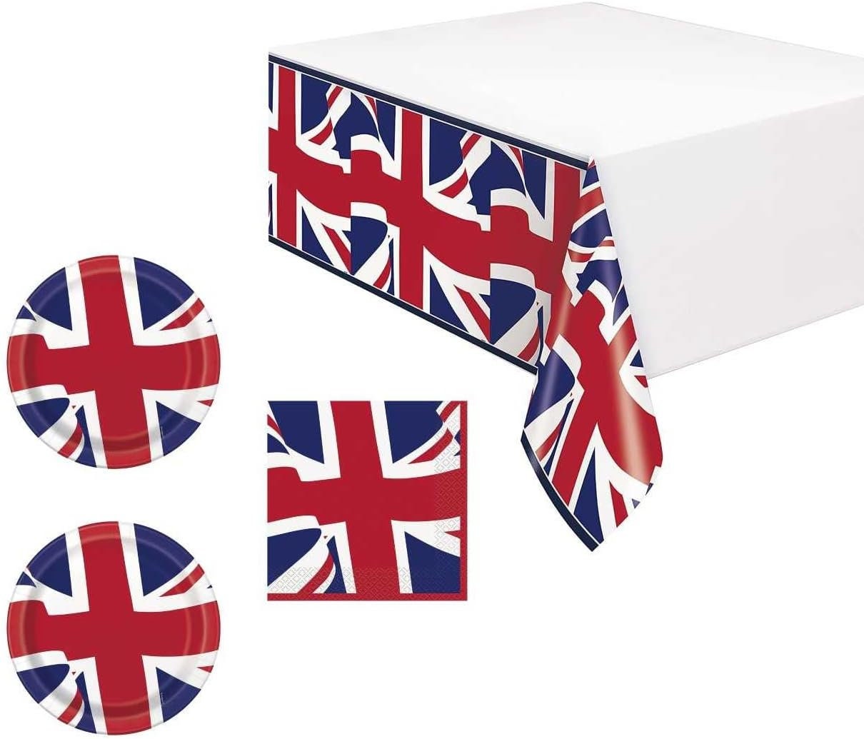 Union Jack , Party Supplies. Sets, Includes Napkins, Plates, Banners ...
