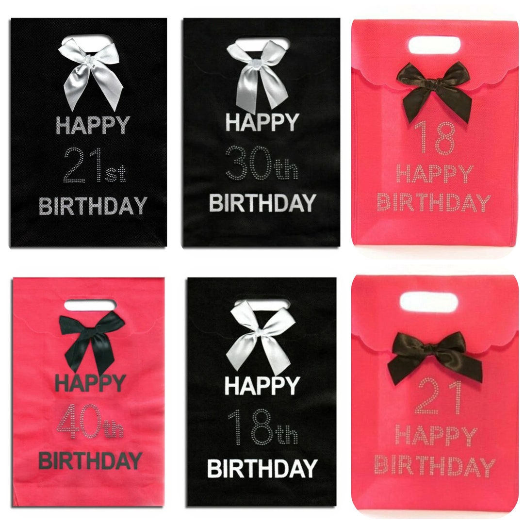 Happy Birthday, Age Bags Choose the Age You Require AVAILABLE in Black ...