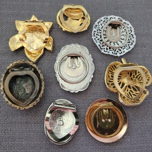 Vintage Hinged Scarf Clips Selection Scarf Rings 1940 1950s Jewelry ...
