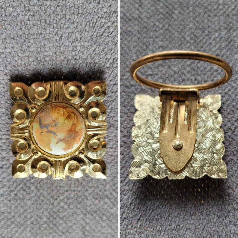 Vintage Hinged Scarf Clips Selection Scarf Rings 1940 1950s Jewelry ...