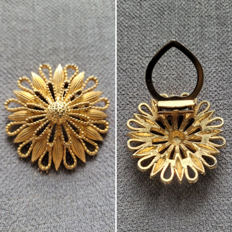 Vintage Hinged Scarf Clips Selection Scarf Rings 1940 1950s Jewelry ...