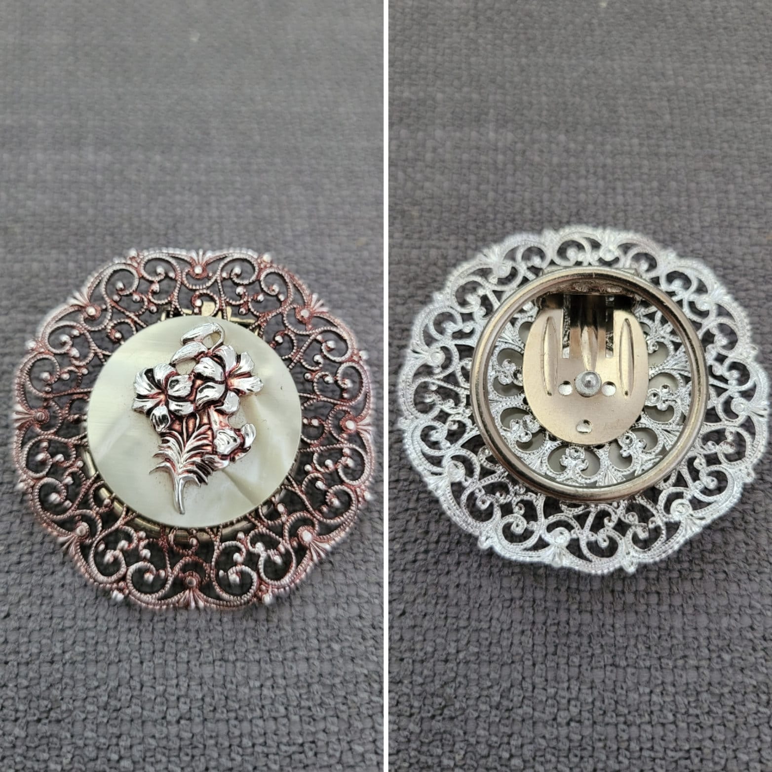 Vintage Hinged Scarf Clips Selection Scarf Rings 1940 1950s Jewelry ...