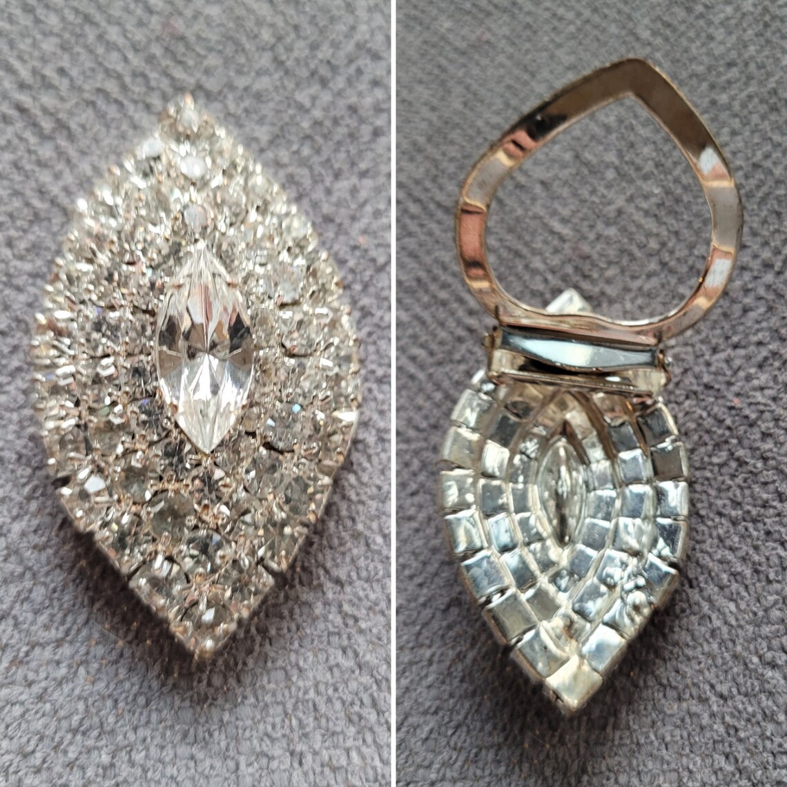 Vintage Hinged Scarf Clips Selection Scarf Rings 1940 1950s Jewelry ...