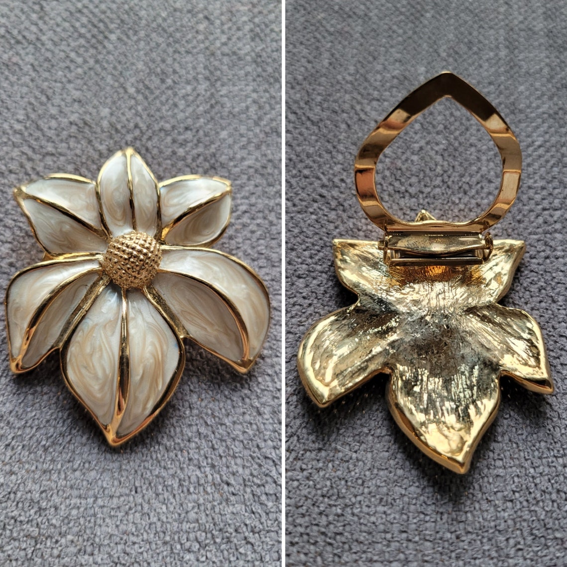 Vintage Hinged Scarf Clips Selection Scarf Rings 1940 1950s Jewelry ...
