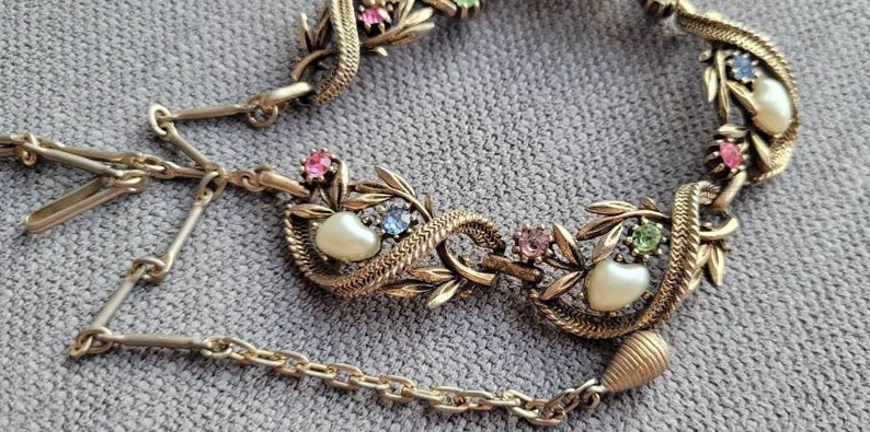 Vintage Coro Necklace Baby Tooth Panel Necklace, Gifts for Her - Etsy