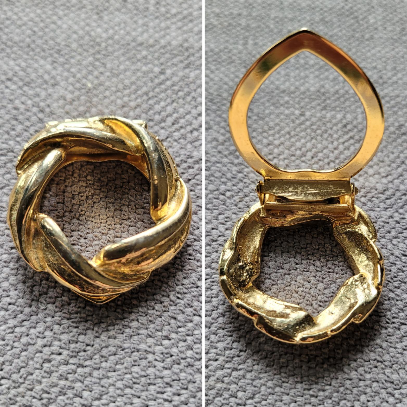 Vintage Hinged Scarf Clips Selection Scarf Rings 1940 1950s Jewelry ...