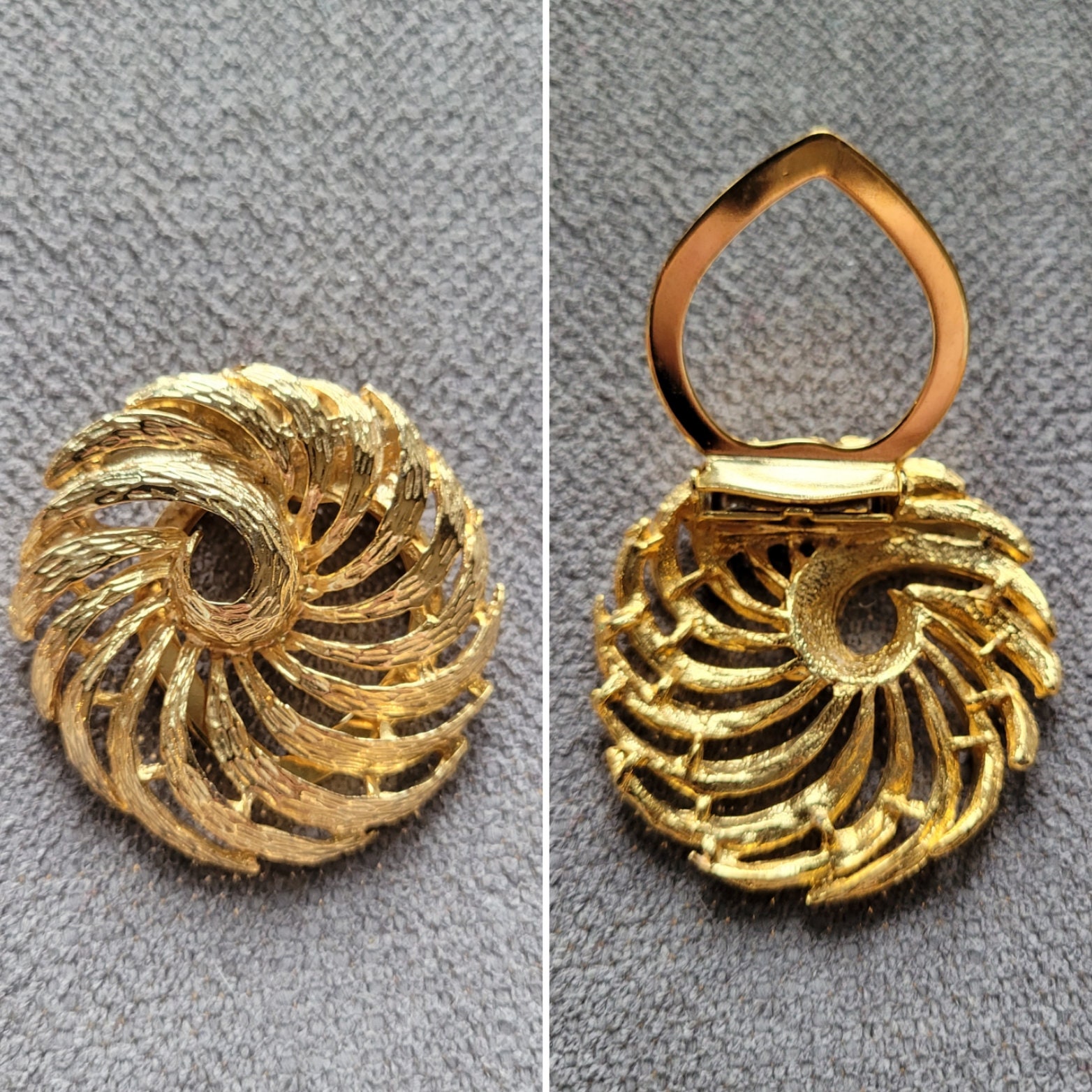 Vintage Hinged Scarf Clips Selection Scarf Rings 1940 1950s Jewelry ...