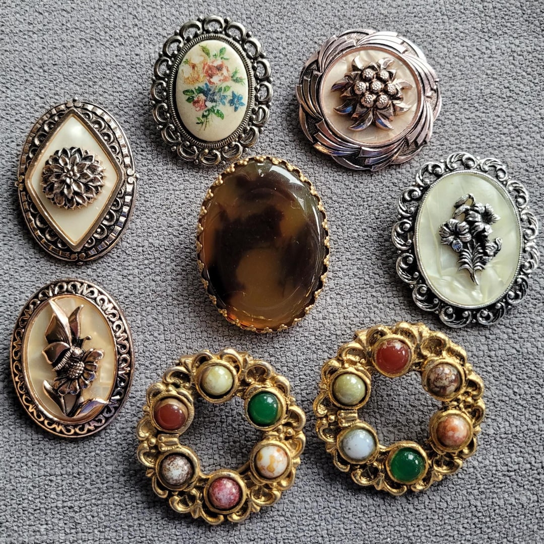 Vintage Scarf Clips Retro Scarf Rings - Etsy