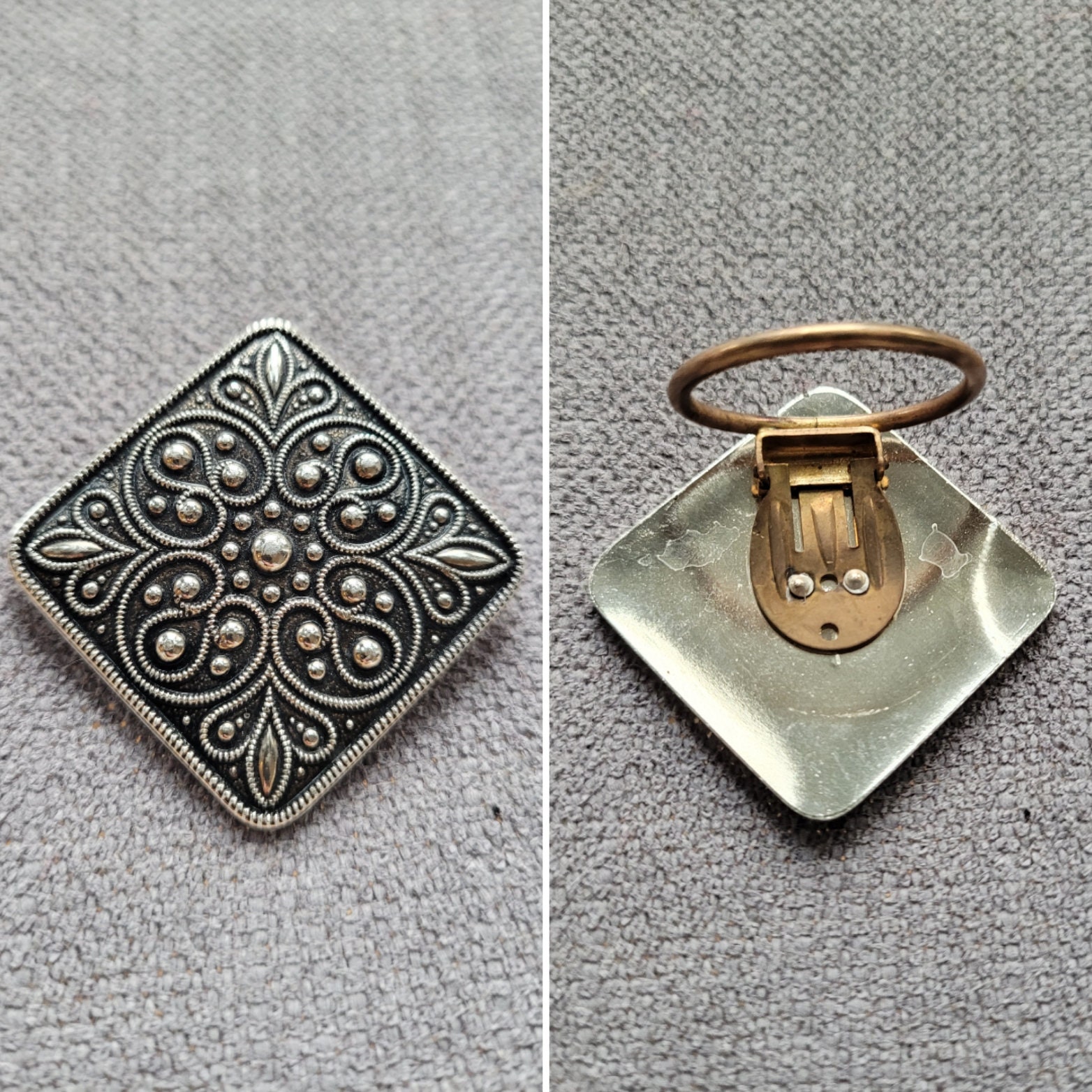 Vintage Hinged Scarf Clips Selection Scarf Rings 1940 1950s Jewelry ...