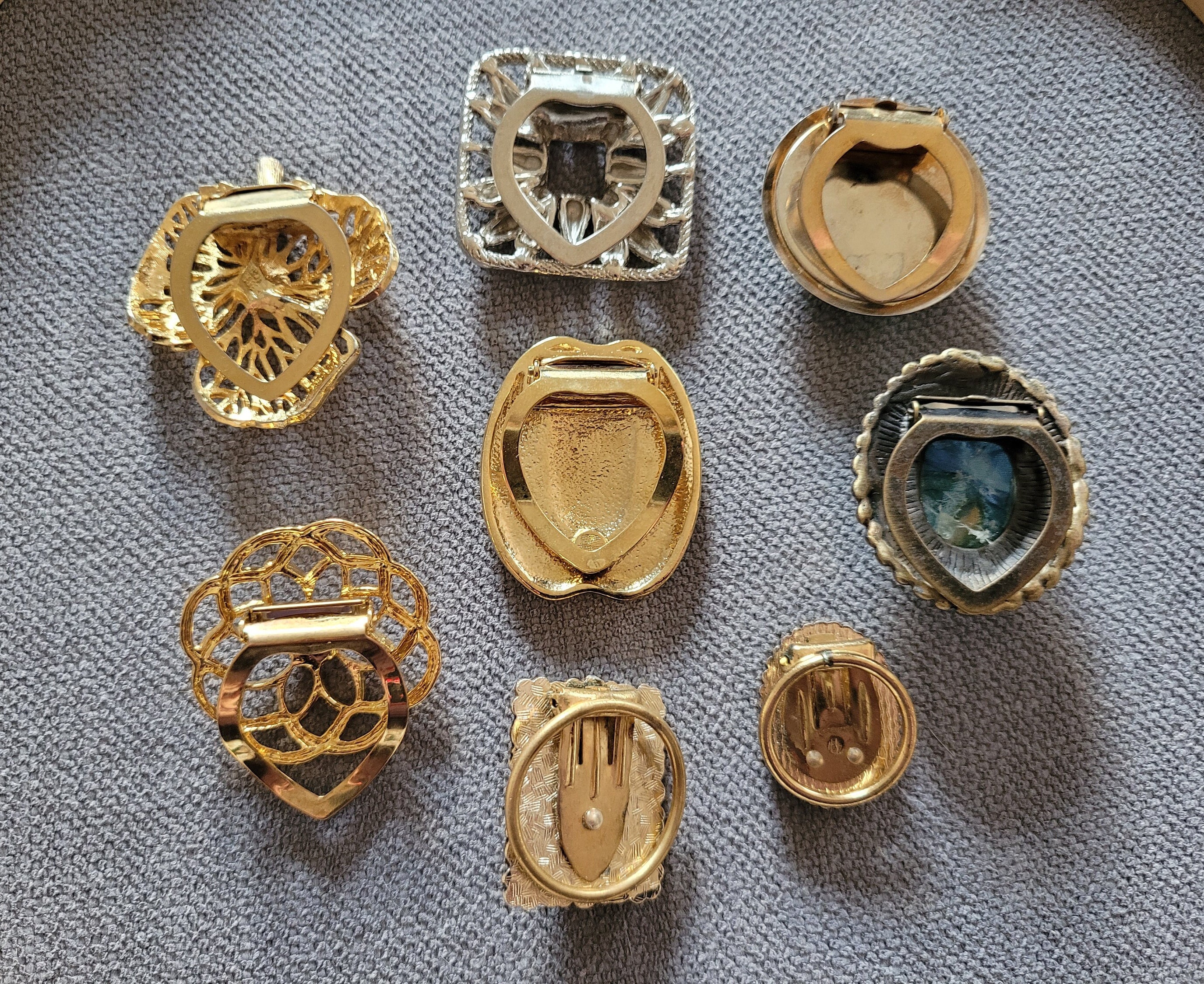 Vintage Hinged Scarf Clips Selection 1940s Scarf Rings 1950s 1960s - Etsy