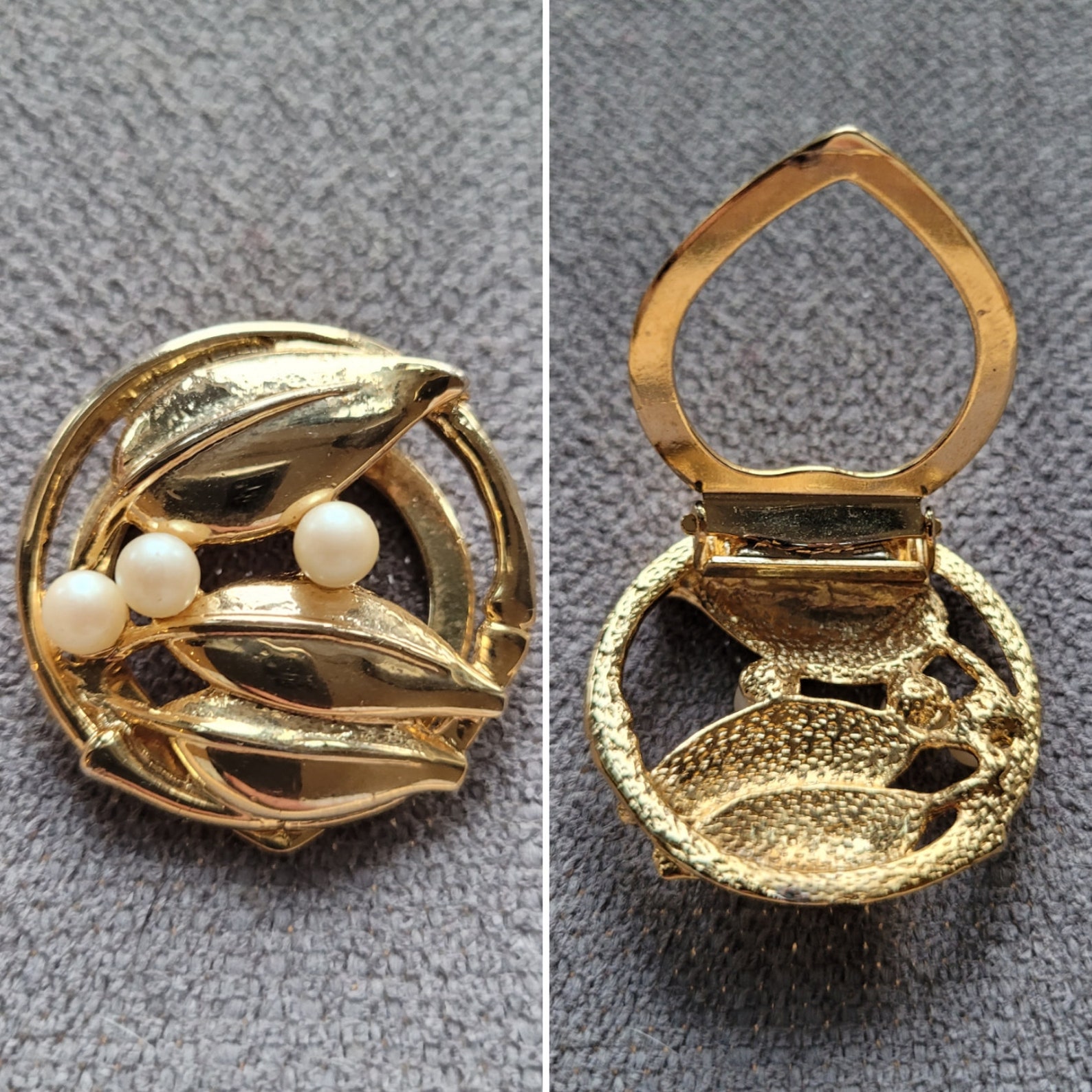 Vintage Hinged Scarf Clips Selection Scarf Rings 1940 1950s Jewelry ...