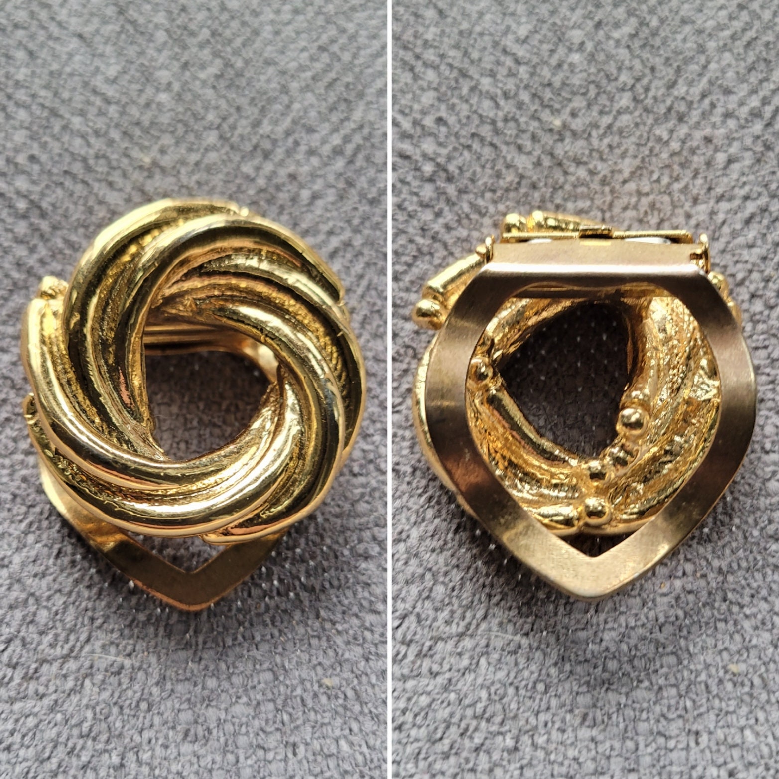 Vintage Hinged Scarf Clips Selection Scarf Rings 1940 1950s Jewelry ...