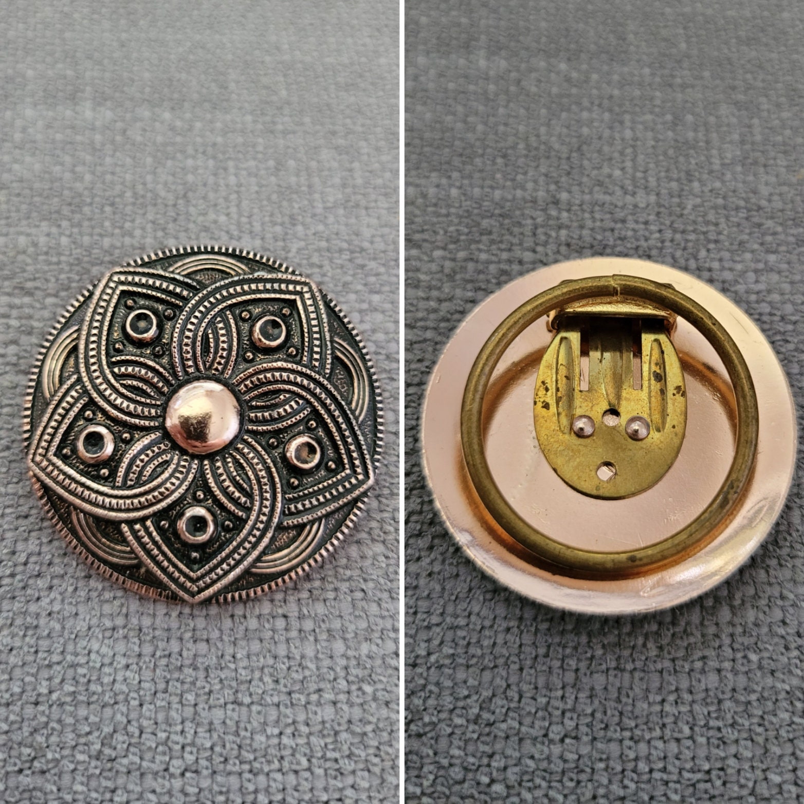 Vintage Hinged Scarf Clips Selection Scarf Rings 1940 1950s Jewelry ...