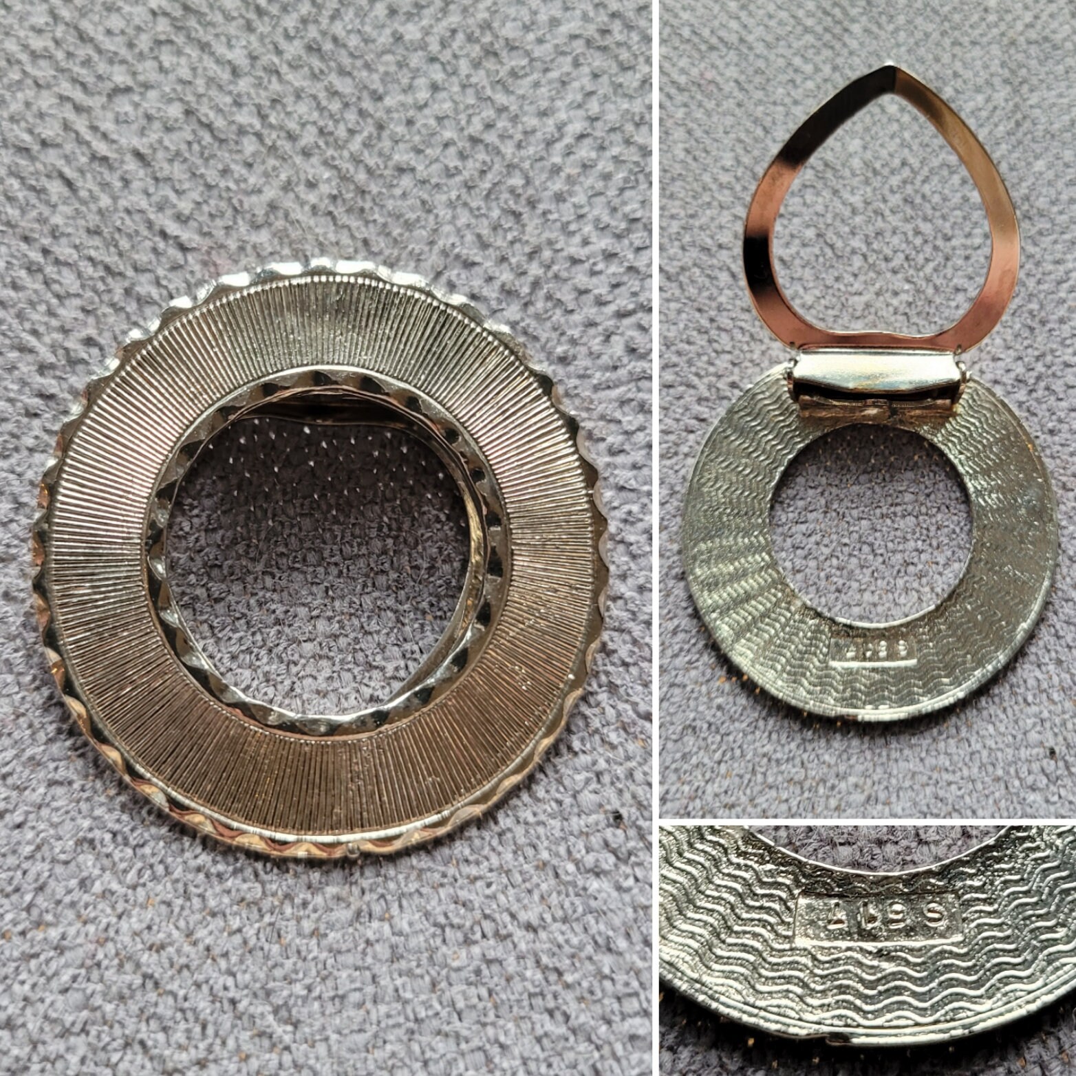 Vintage Hinged Scarf Clips Selection Scarf Rings 1940 1950s Jewelry ...