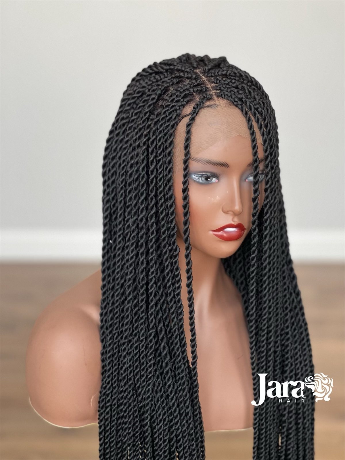 Twist Braided Wig Rope Twist Wig Knotless Braid Wig Senegalese Twist ...
