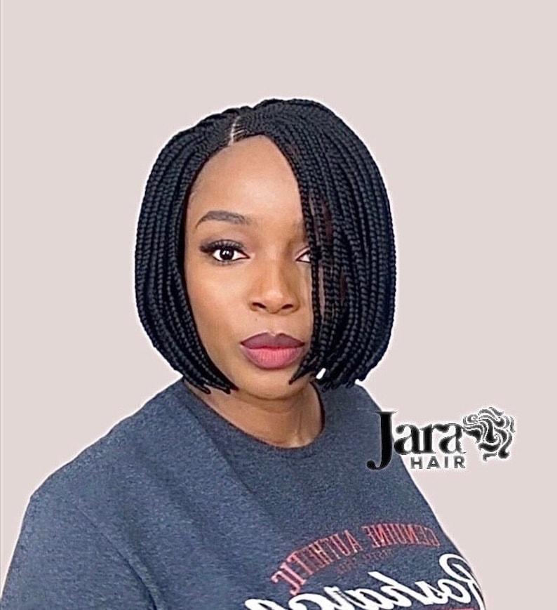 Bob Braided Wigs, Handmade Braided Bob Wig 8/10 Inch, Short Bob Braid ...