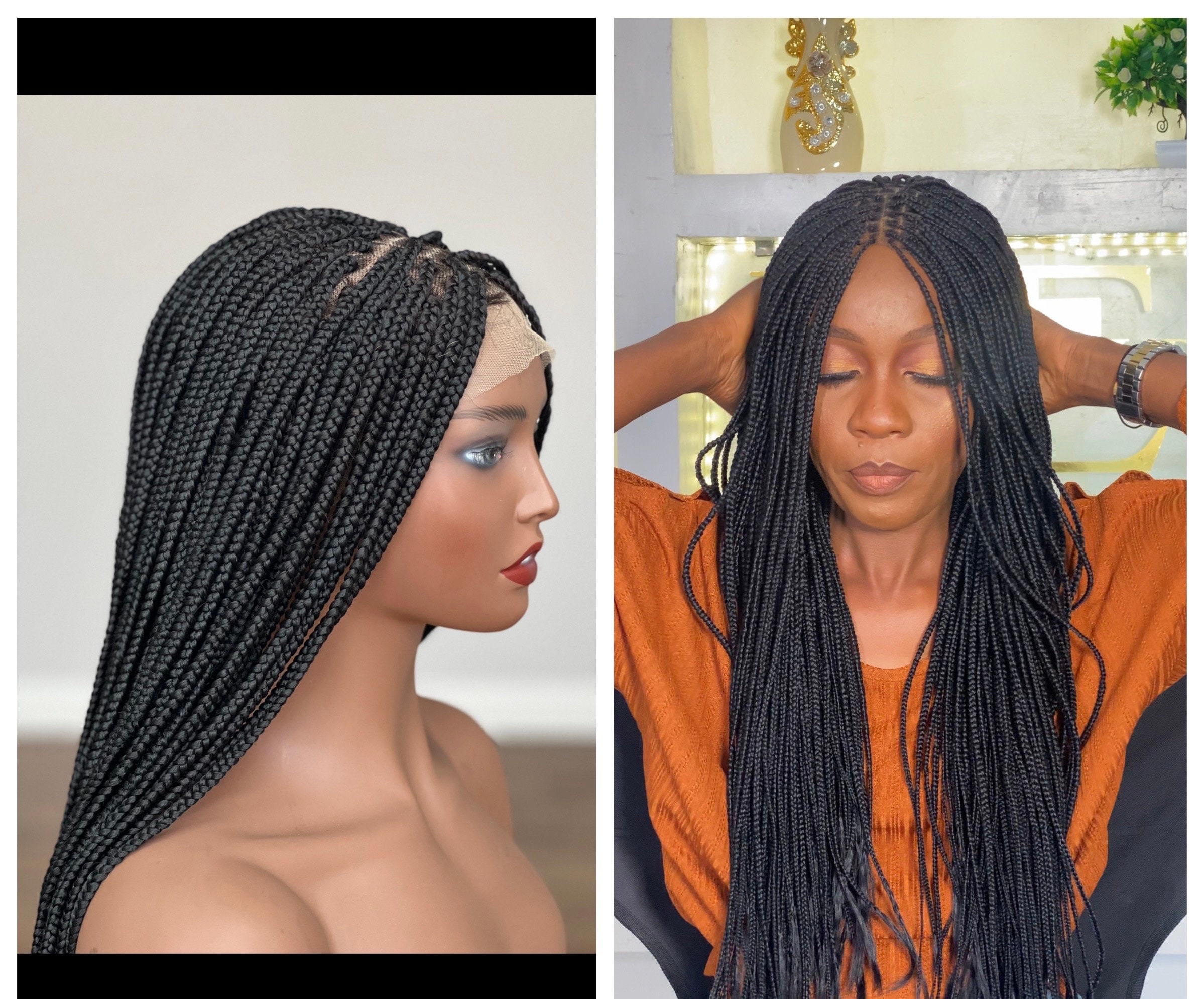 Box Braid Wig Frontal Braided Wig Box Braid Lace Front Wig Box Braid ...