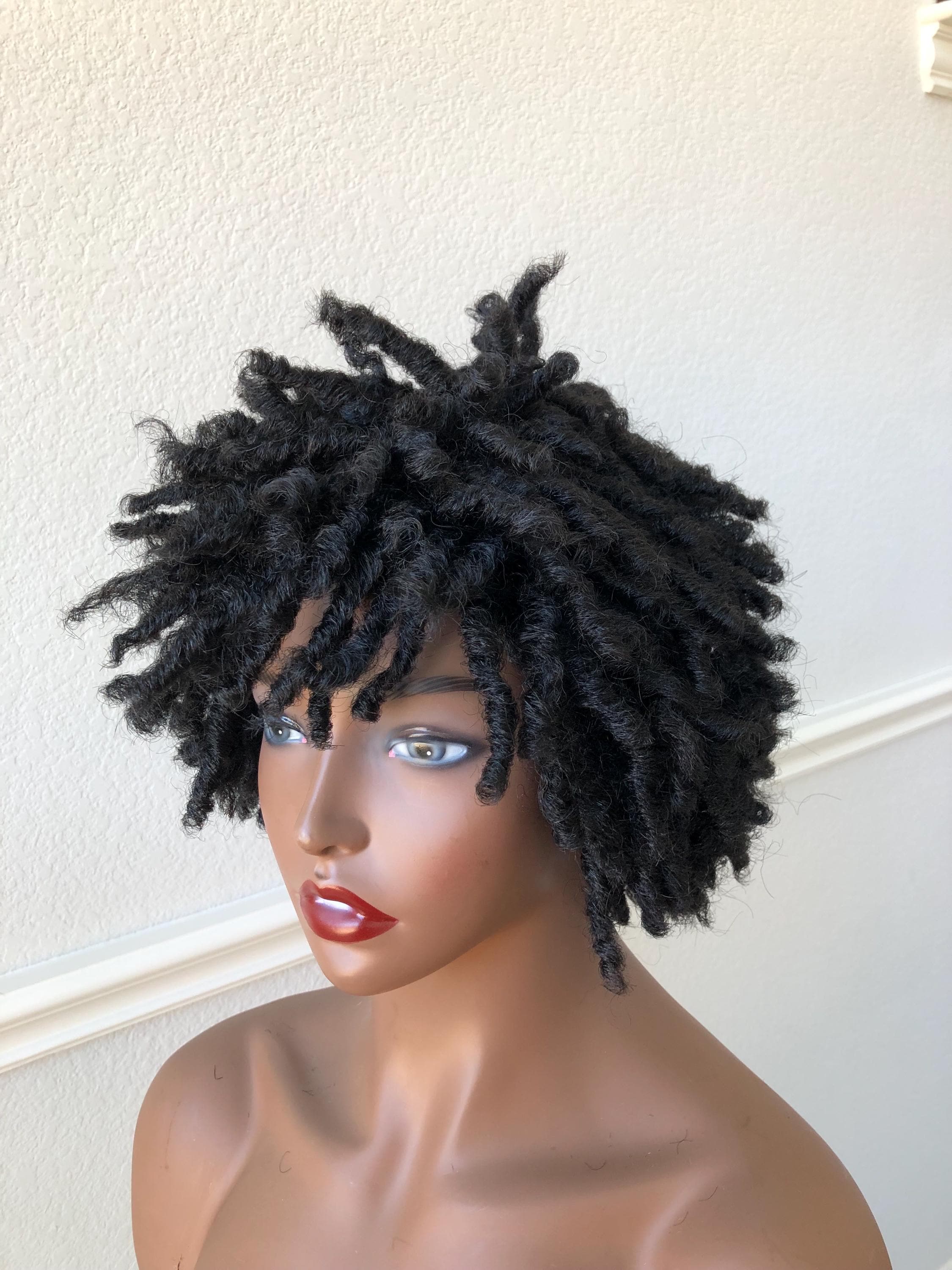 Short Dreadlock Wig Braided Wig, Dreadlock Braid Wigs for Black Men and ...