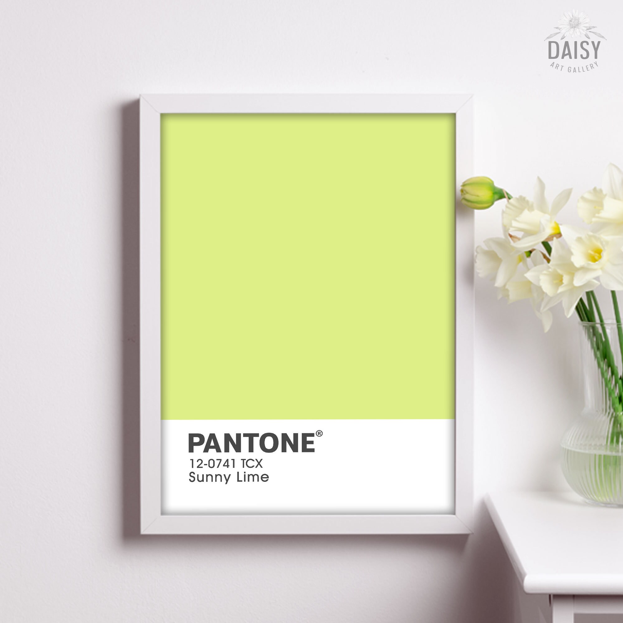 Pantone Sunny Lime Green Poster Pantone Wall Art High - Etsy UK