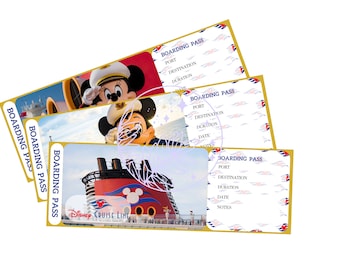 Disney Cruise Boarding Passes for Commemoration or Surprises - Etsy