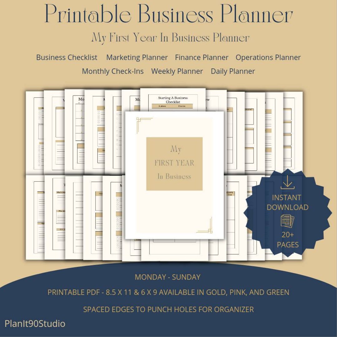 Printable Business Planner for Entrepreneurs Small Business - Etsy