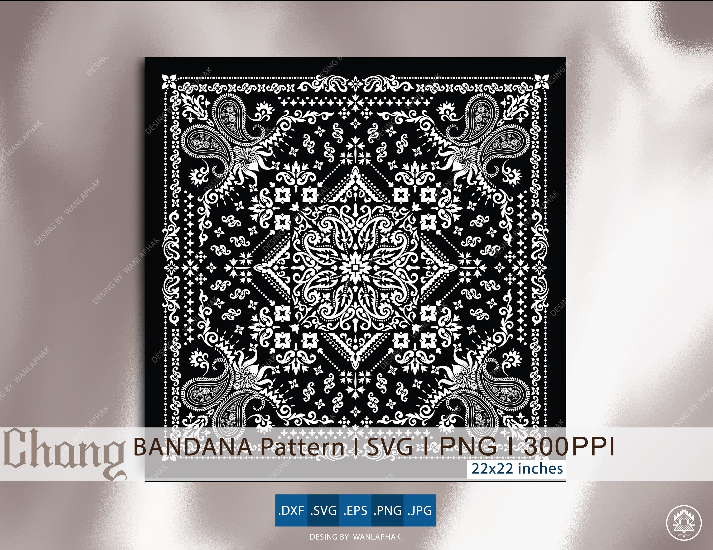Bandana Pattern I SVG. Digital Art SVG I PNG I Digital Cut File ...