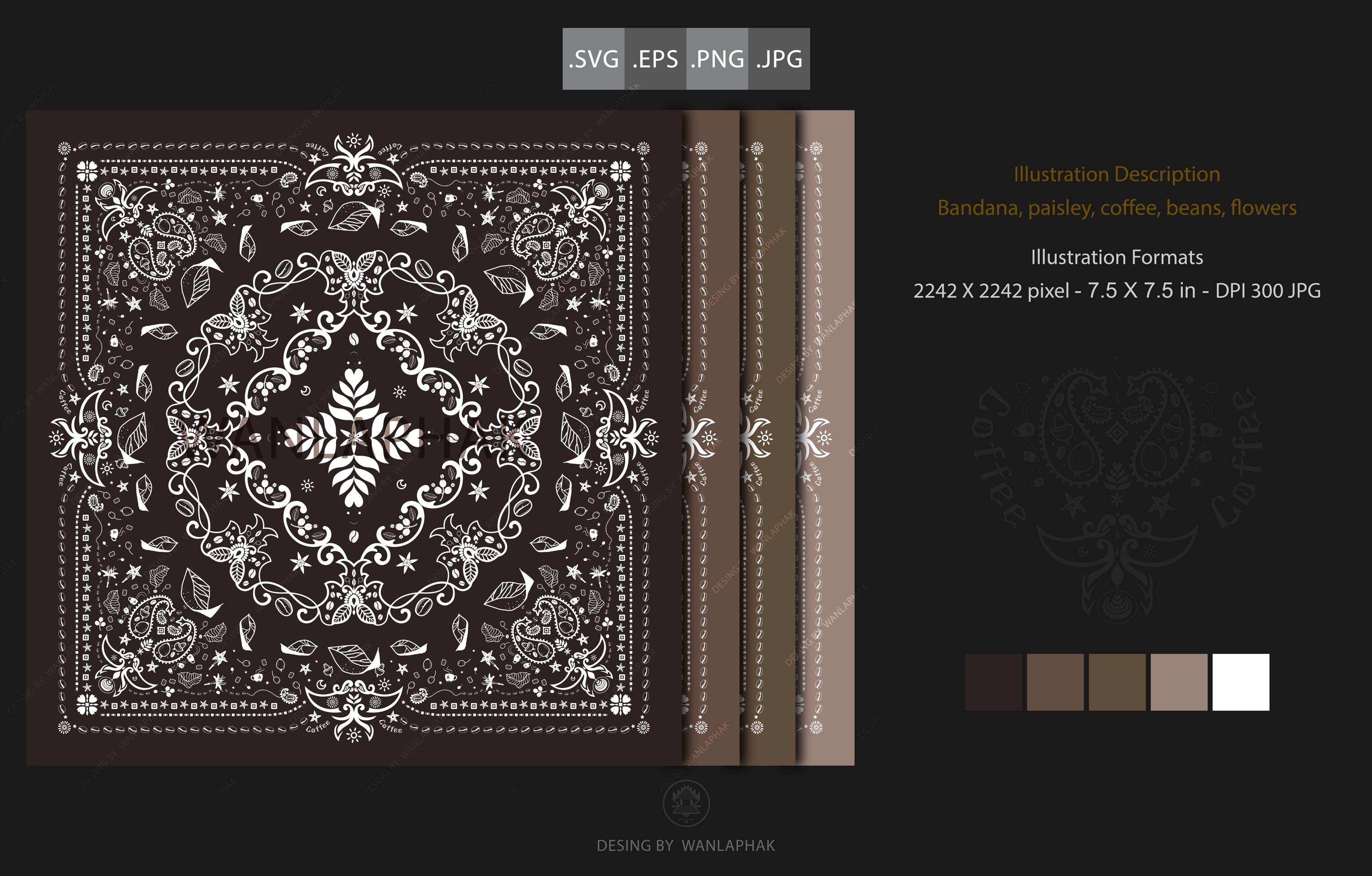 Bandana Pattern I SVG. Digital Art - SVG I PNG I Digital Cut File ...