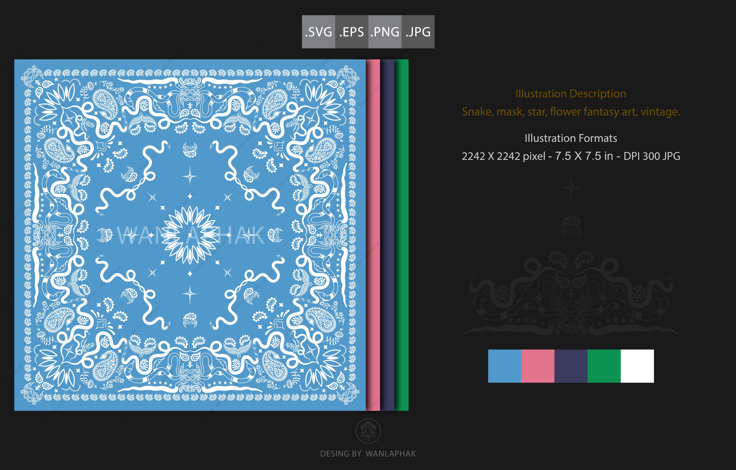 Bandana Pattern I SVG. Digital Art - SVG I PNG I Digital Cut File ...