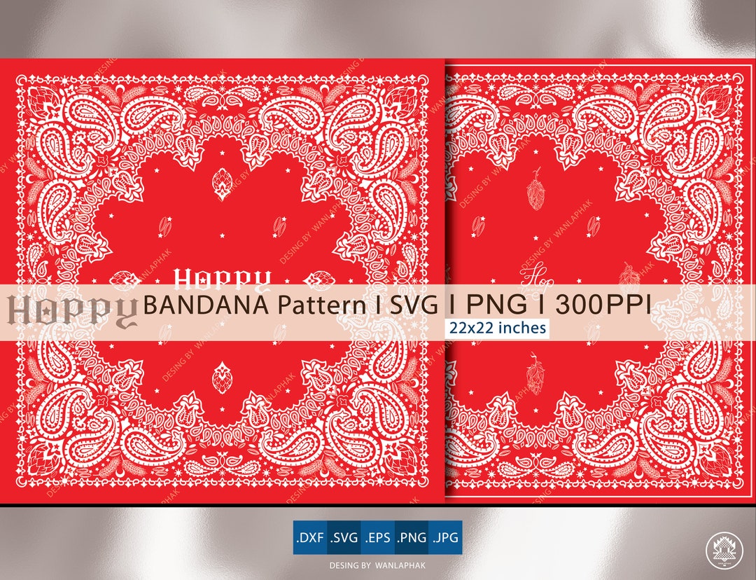 Bandana Pattern I SVG. Digital Art - SVG I PNG I Digital Cut File ...