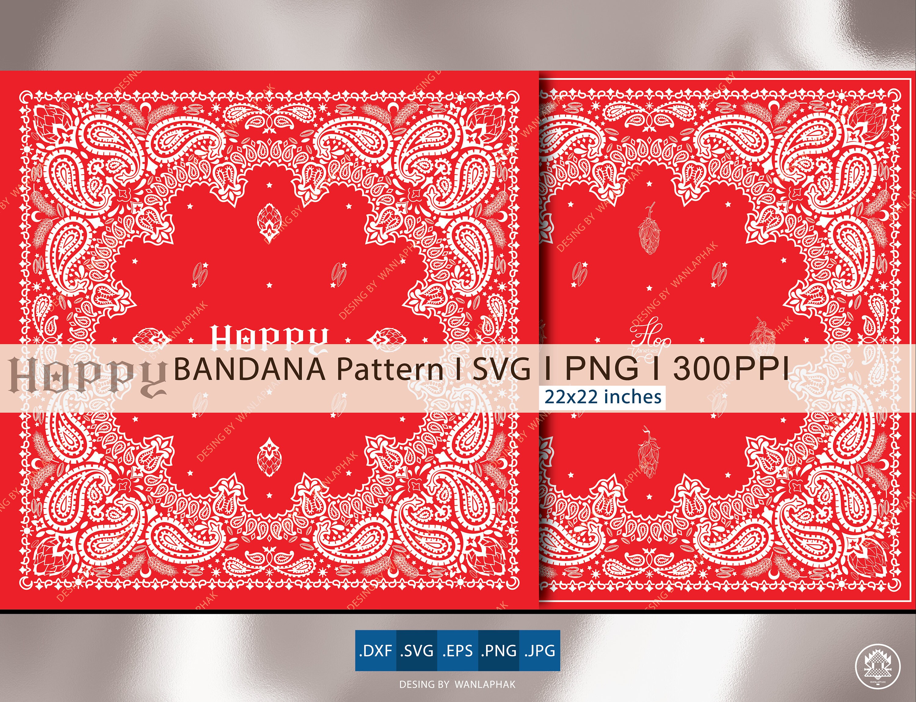 Bandana Pattern I SVG. Digital Art - SVG I PNG I Digital Cut File ...