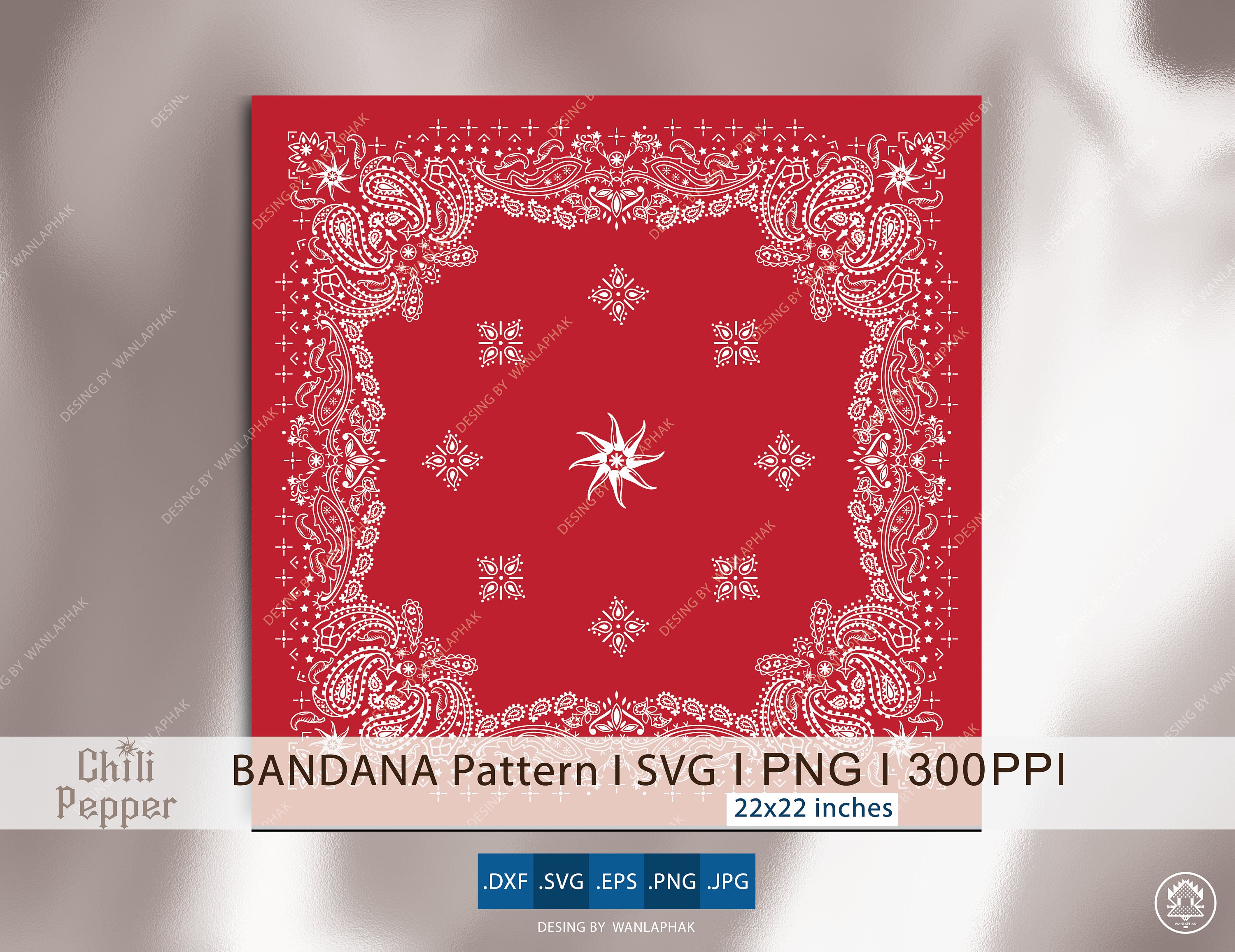 Bandana Pattern I SVG. Digital Art - SVG I PNG I Digital Cut File ...