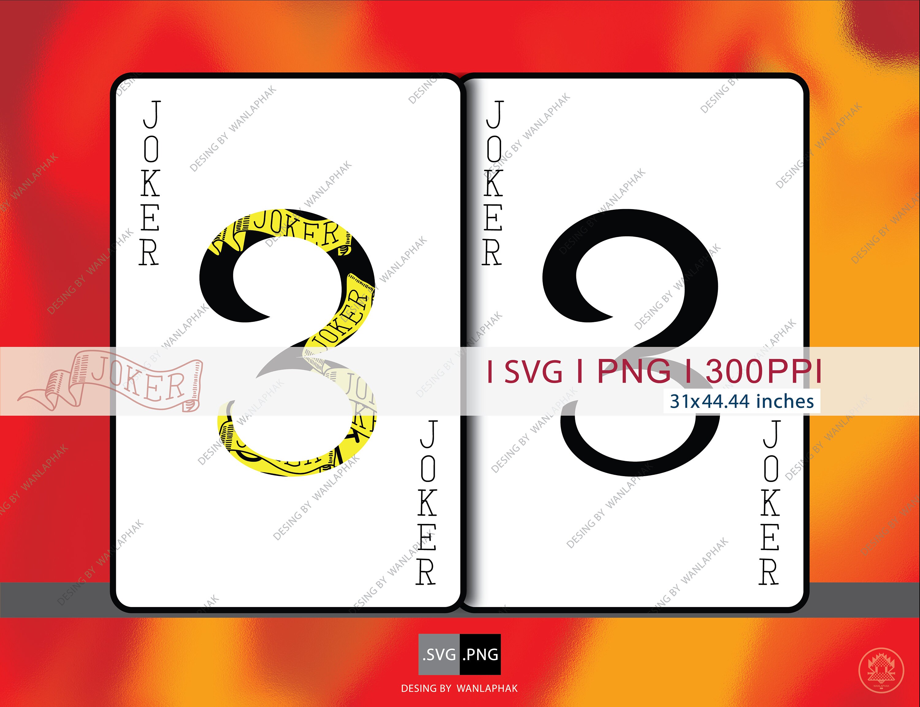 Joker Cards Classic Svg, Joker Svg, Clipart Svg Png Print I SVG ...