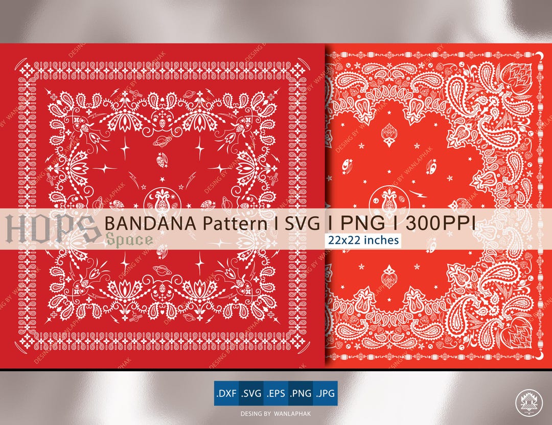 Bandana Pattern I SVG. Digital Art SVG I PNG I Digital Cut File ...