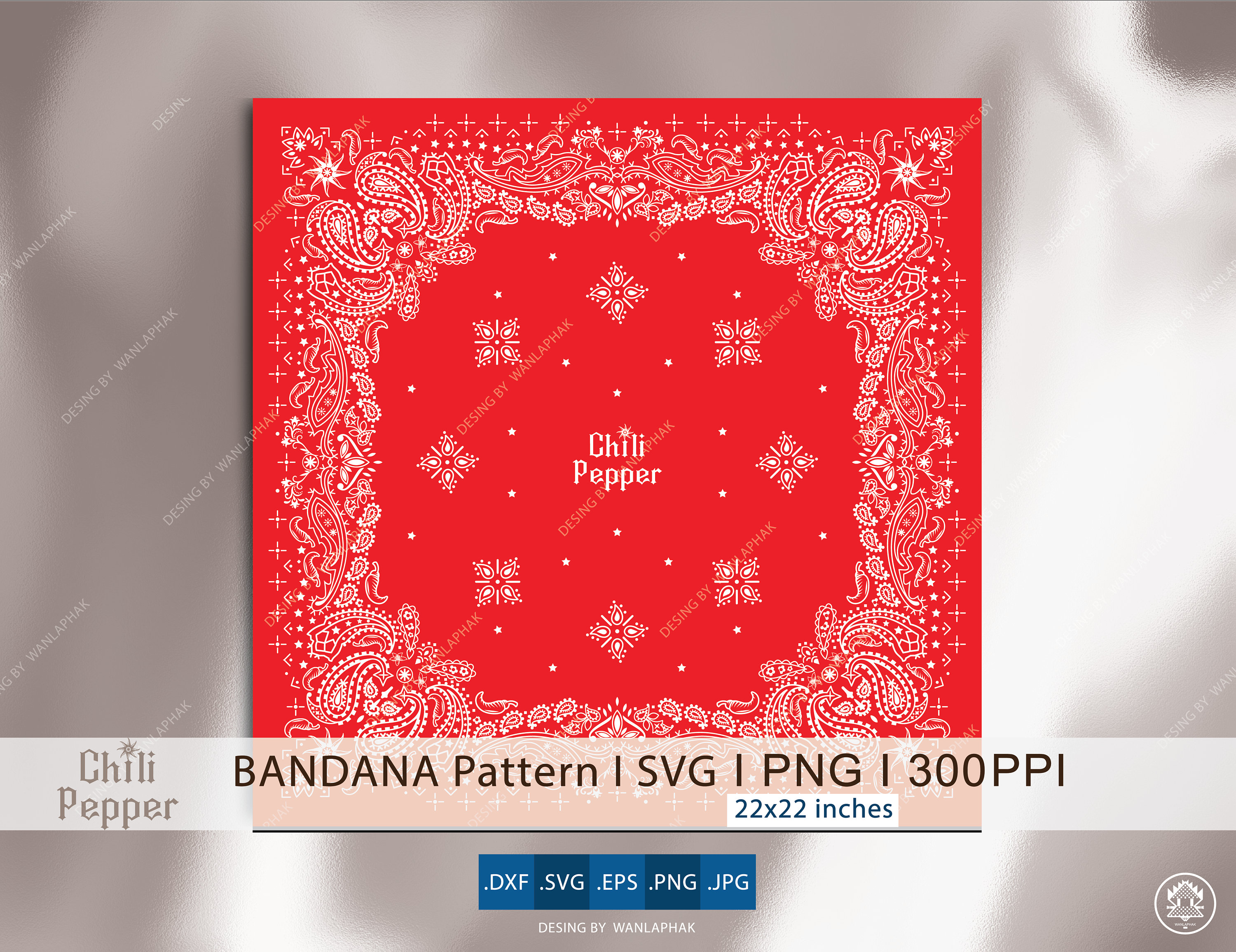 Bandana Pattern I SVG. Digital Art - SVG I PNG I Digital Cut File ...