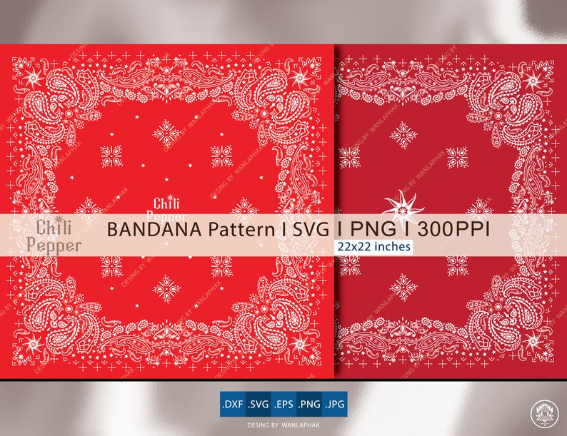 Bandana Pattern SVG – Vector Cut File, Commercial Use (digital Download ...