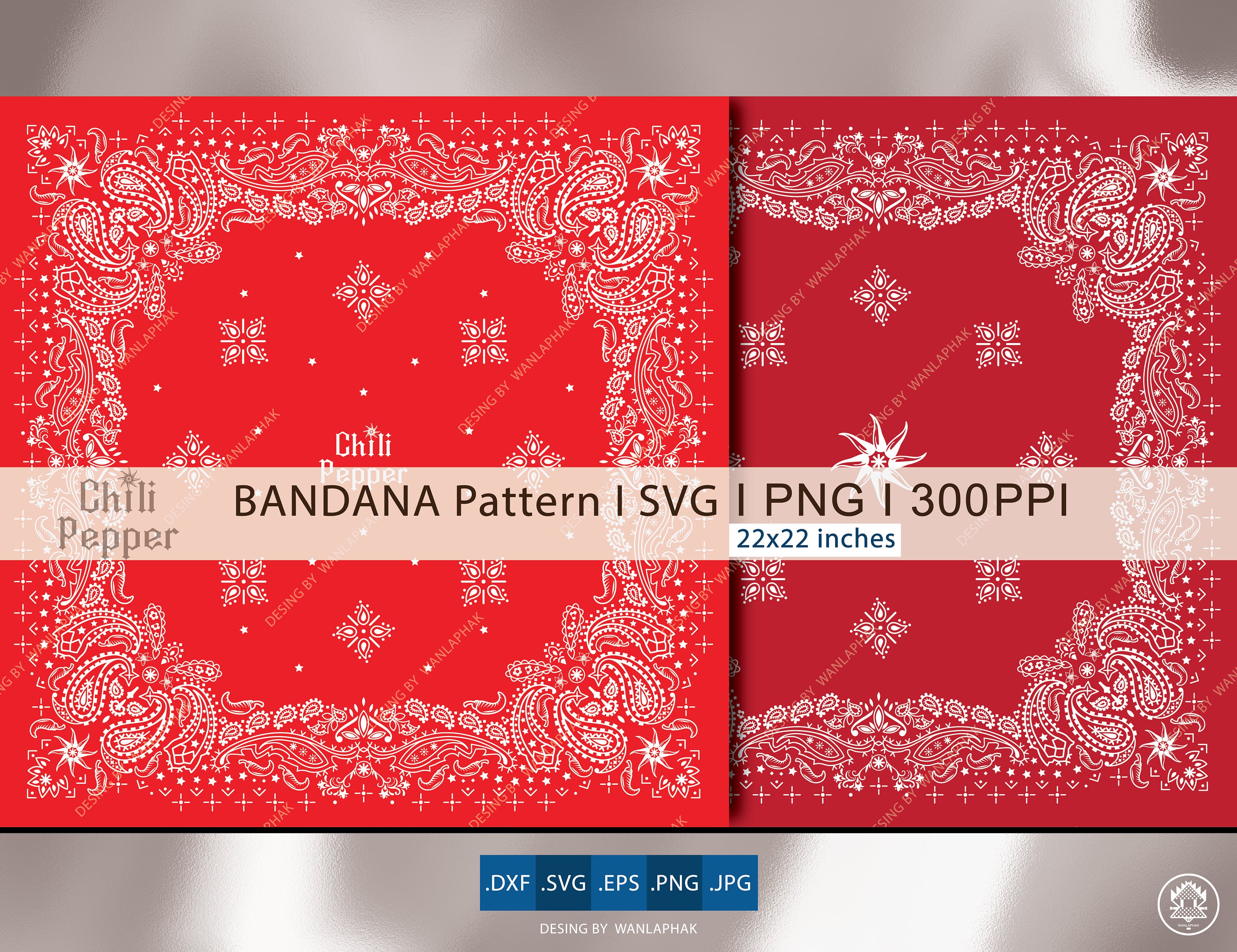 Bandana Pattern I SVG. Digital Art - SVG I PNG I Digital Cut File ...