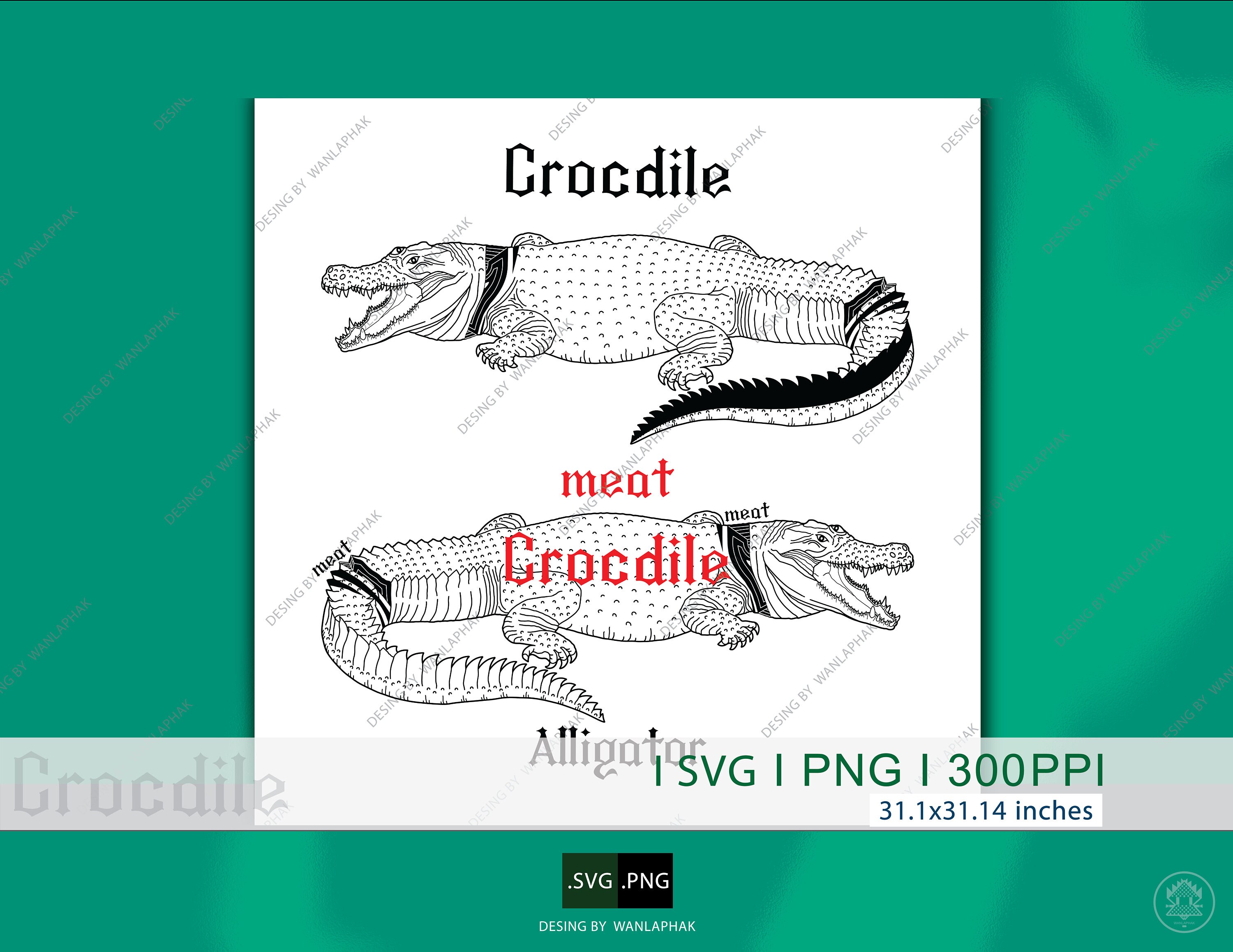 Crocodile SVG, Alligator SVG, Crocodile Svg Clipart Print Svg Digital ...