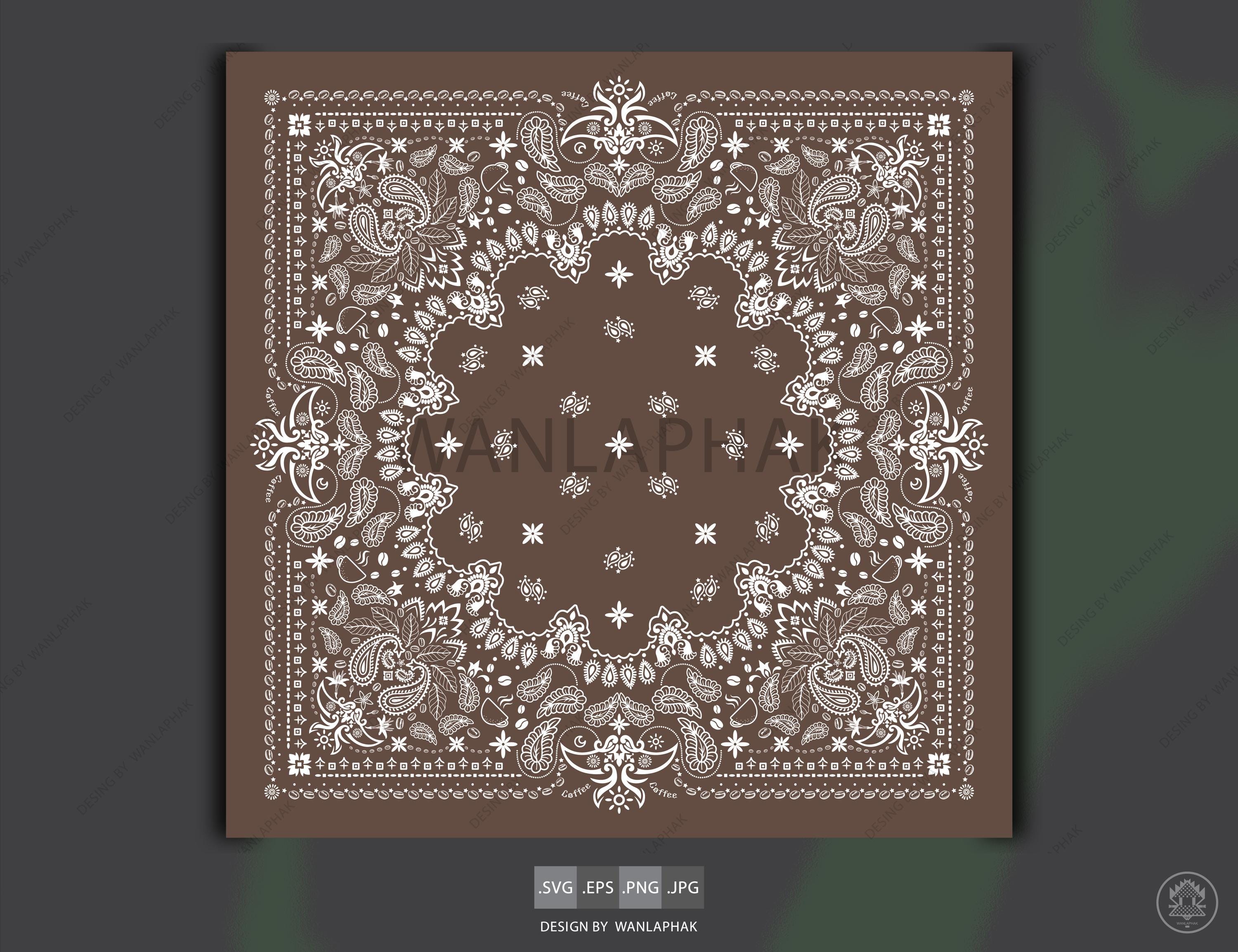 Paisley Bandana Pattern SVG – Floral Vector Art I Digital Download - Etsy