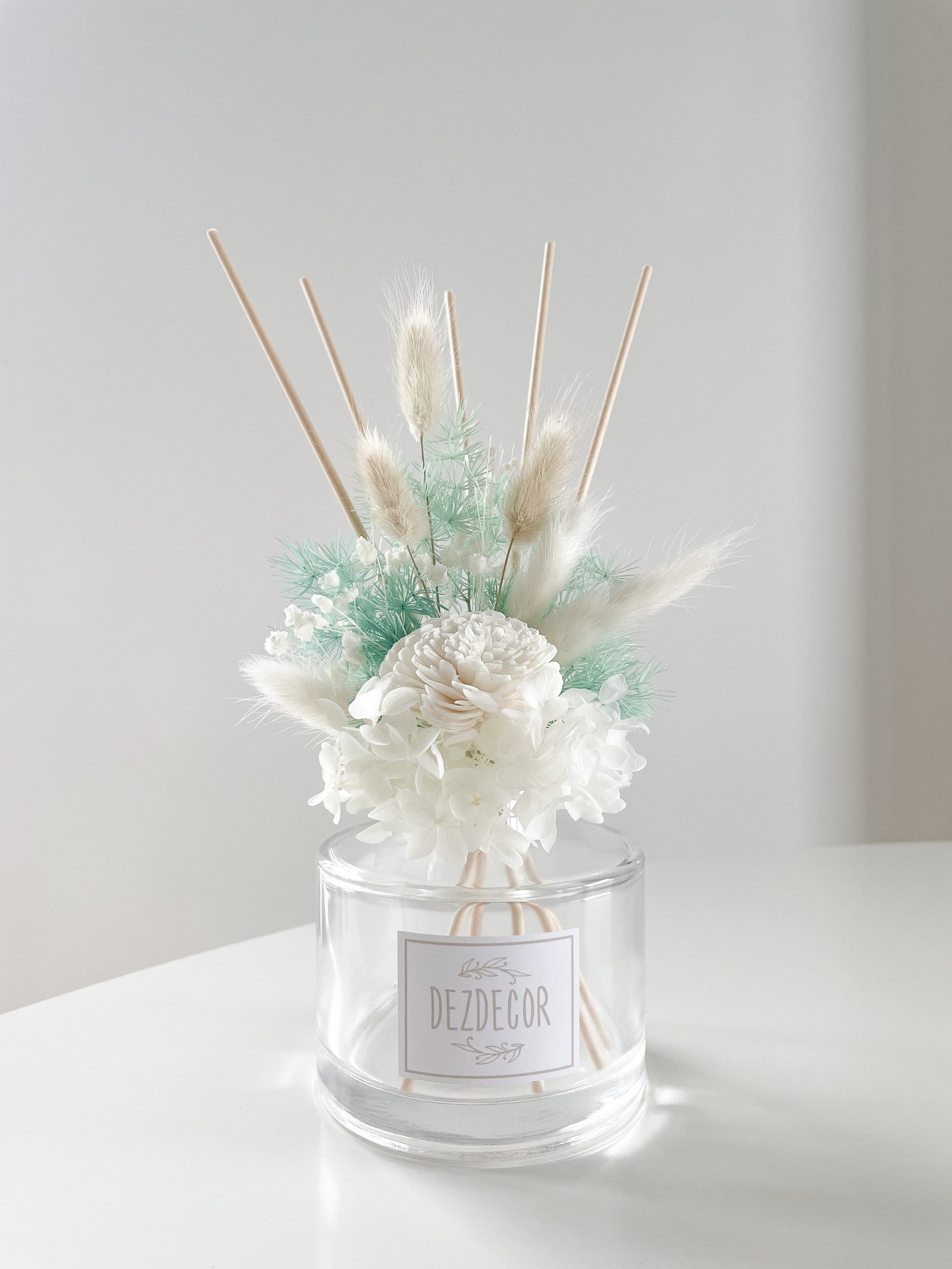 Aqua Dried Floral Reed Diffuser Home Decor Mothers Day - Etsy