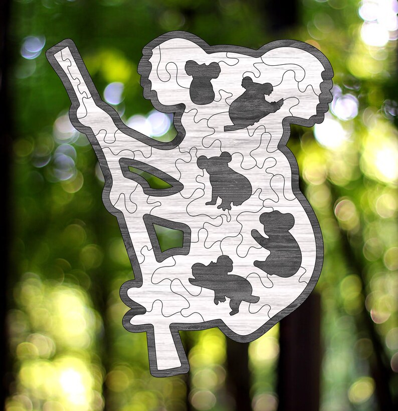 Koala Puzzle Laser Cut File DIGITAL FILE ONLY - Etsy