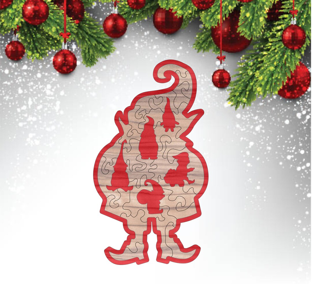 Gnome Elf Puzzle Laser Cut File DIGITAL FILE ONLY - Etsy