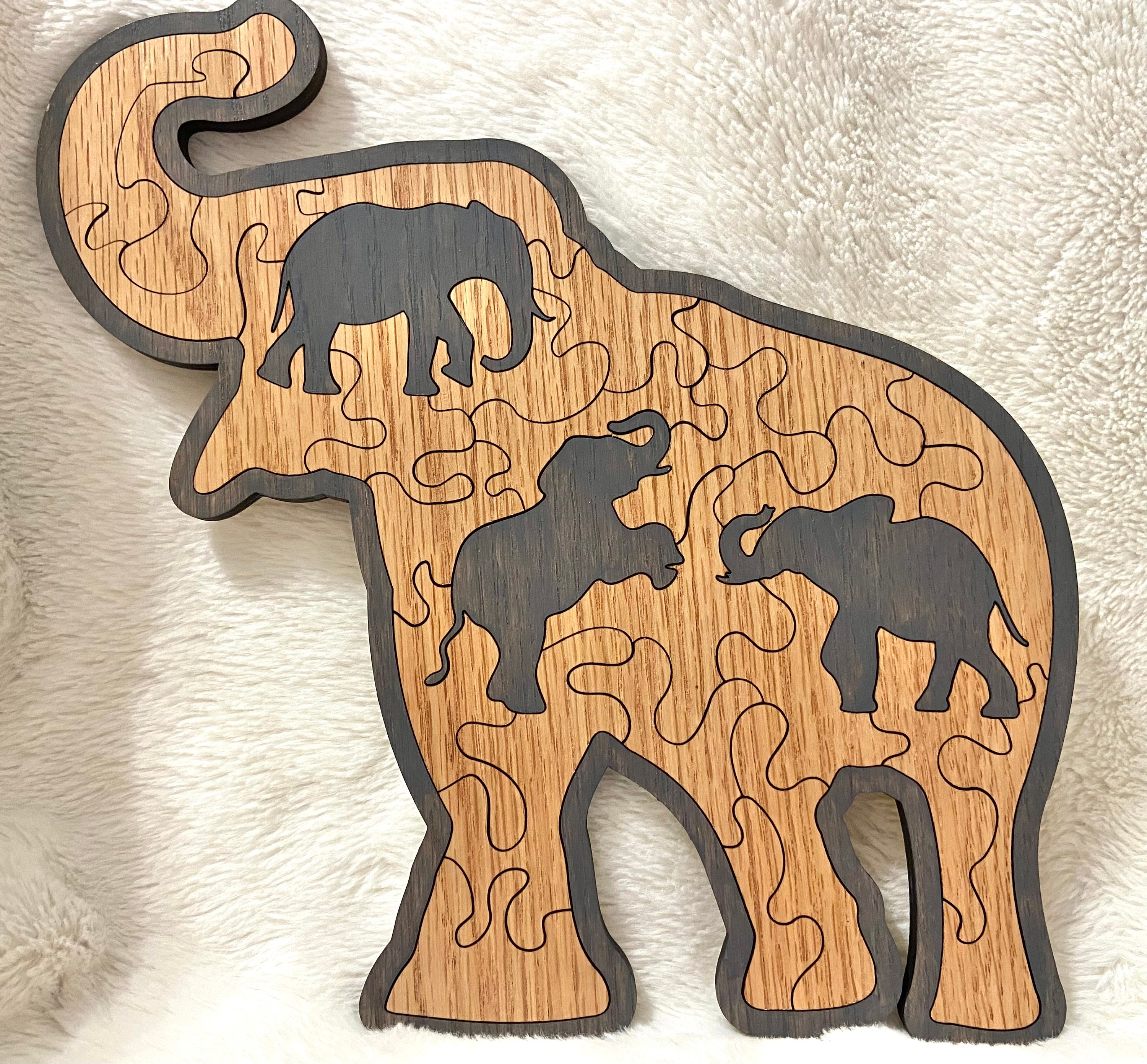 Elephant Puzzle DIGITAL CUT FILE - Etsy