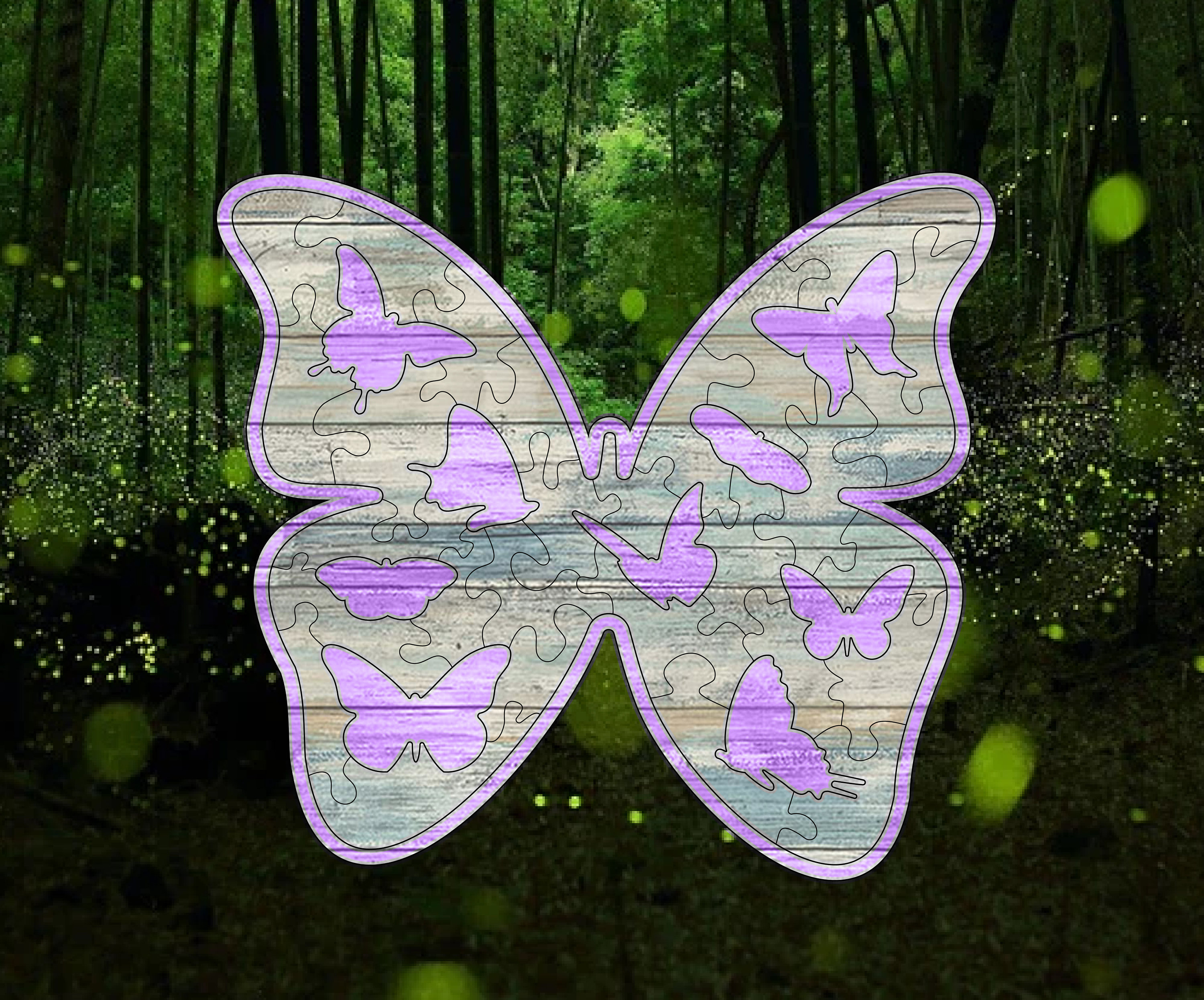 Butterfly Puzzle Laser Cut File DIGITAL FILE ONLY - Etsy