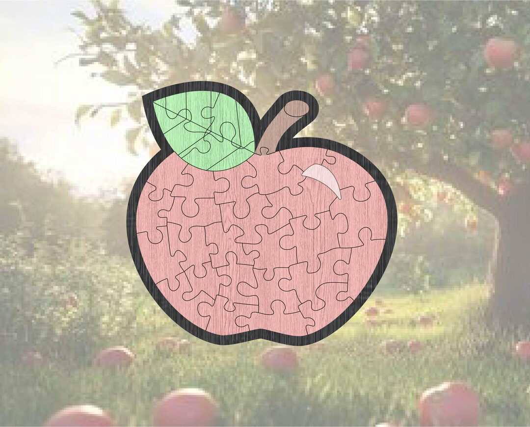 Apple Puzzle Laser Cut File DIGITAL FILE ONLY - Etsy