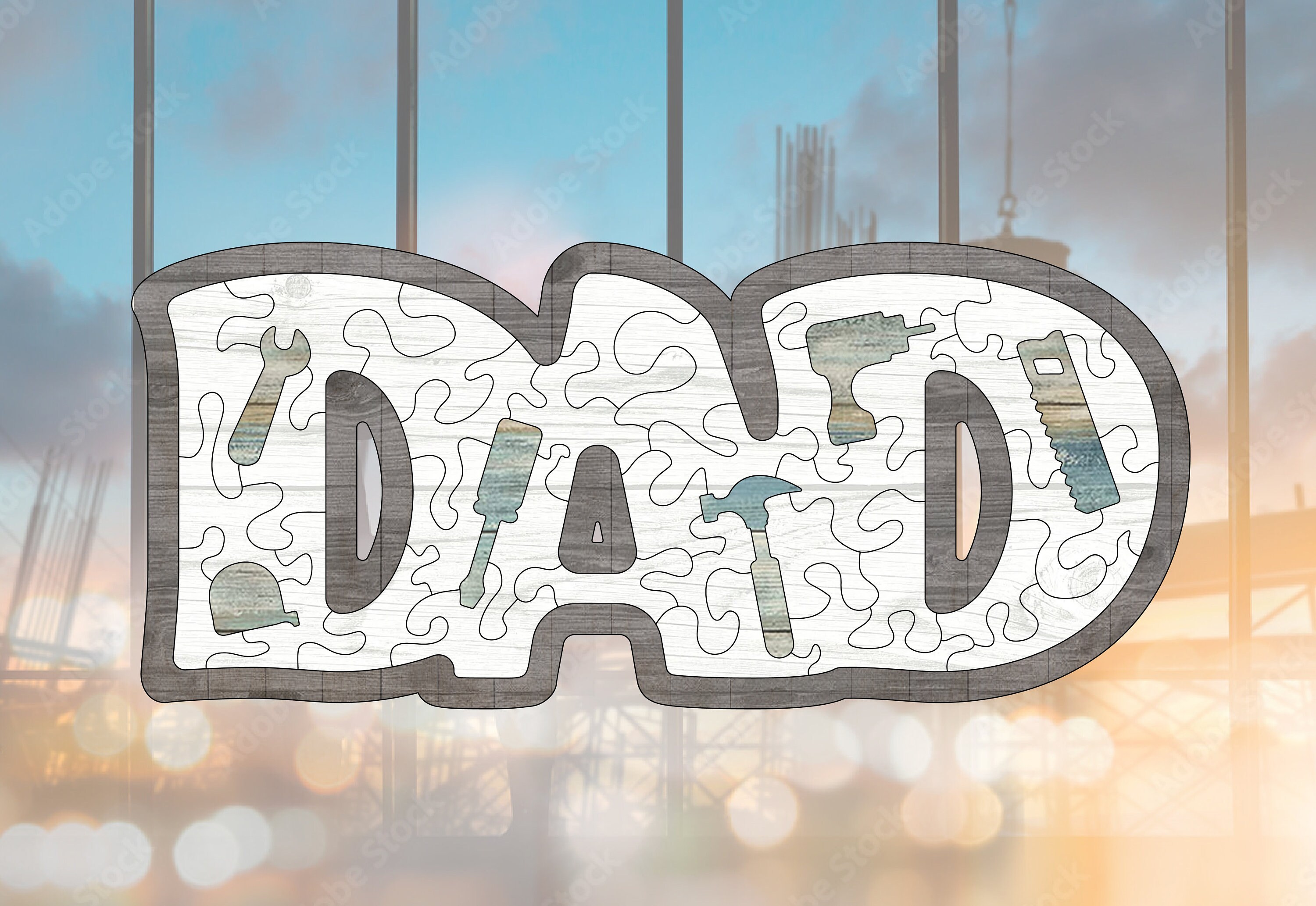 Dad Puzzle Laser Cut File DIGITAL FILE ONLY - Etsy Australia